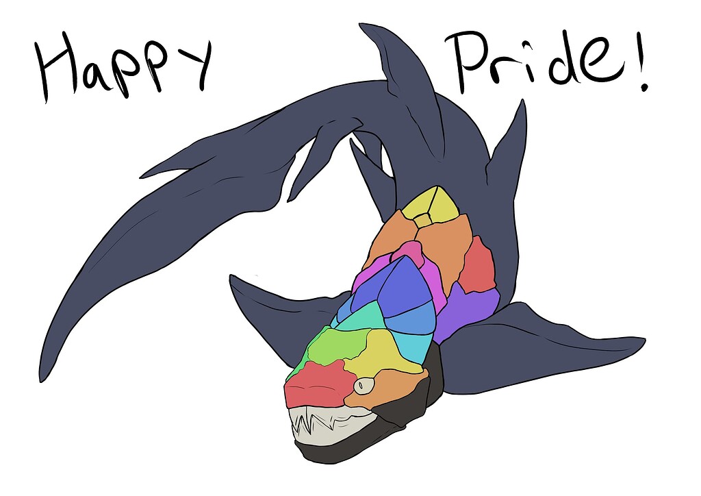 Pride Shark - Finished Artworks - Krita Artists