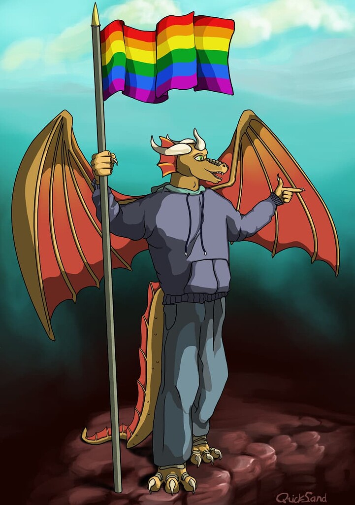 Dragon character (anthro) - Finished Artworks - Krita Artists
