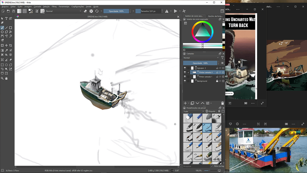 Drawing inspired for iconic game encounter scene for DREDGE the video ...