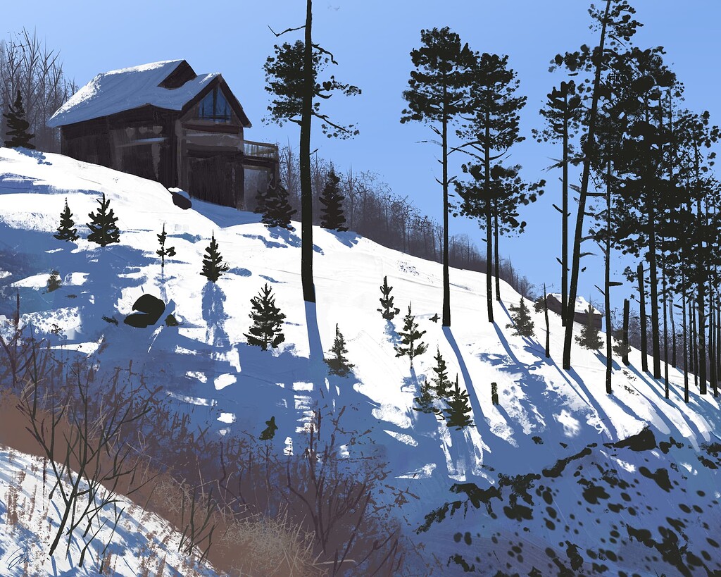 Sedona Arizona Snow with time-lapse - Finished Artworks - Krita Artists