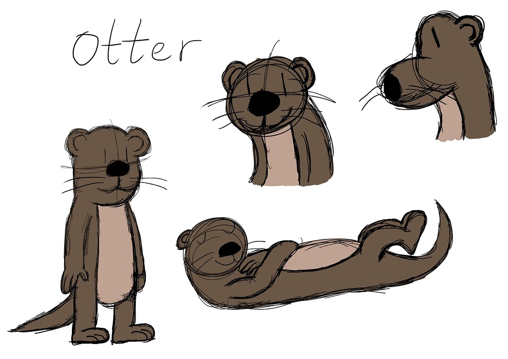 Otter Character Design - Finished Artworks - Krita Artists