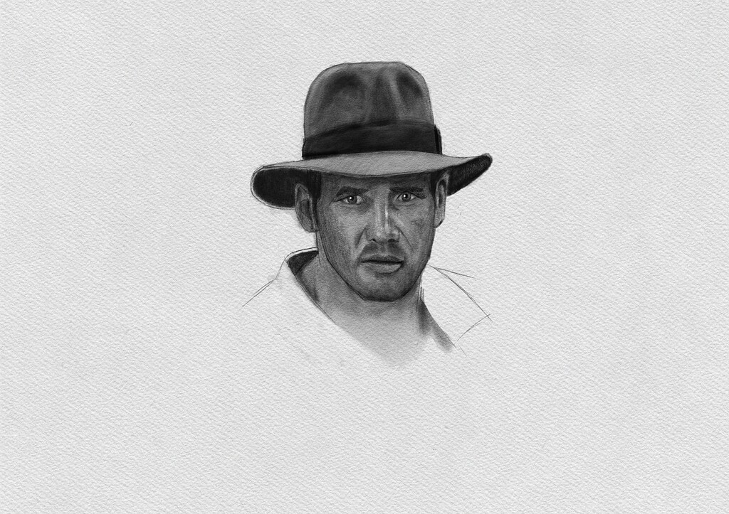 Charcoal drawing - Indiana Jones - Finished Artworks - Krita Artists