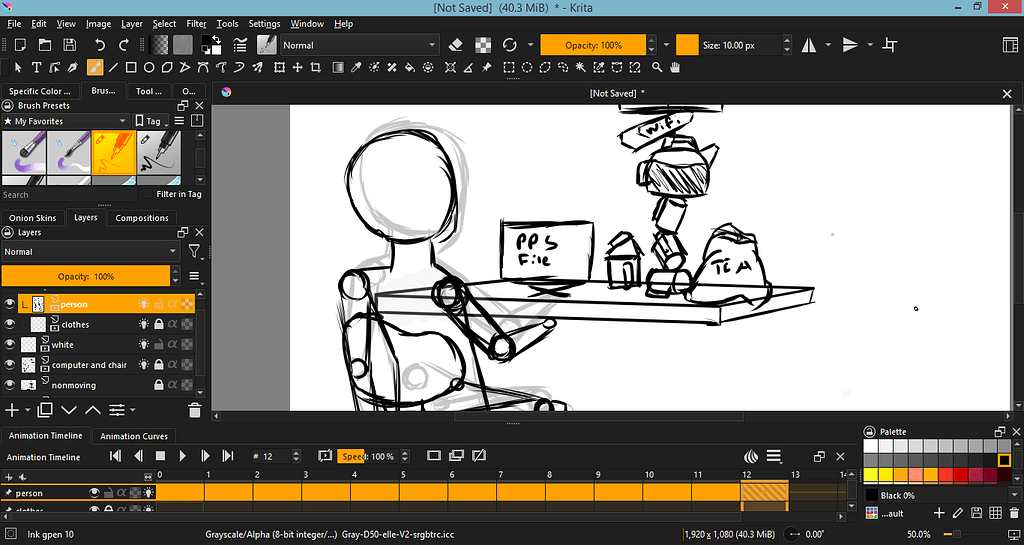 School project animation work in progress - Work In Progress - Krita ...