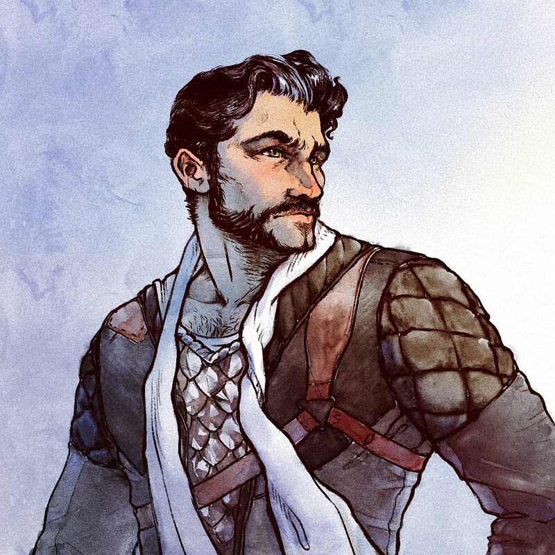 A very handsome bearded D&D character - Finished Artworks - Krita Artists