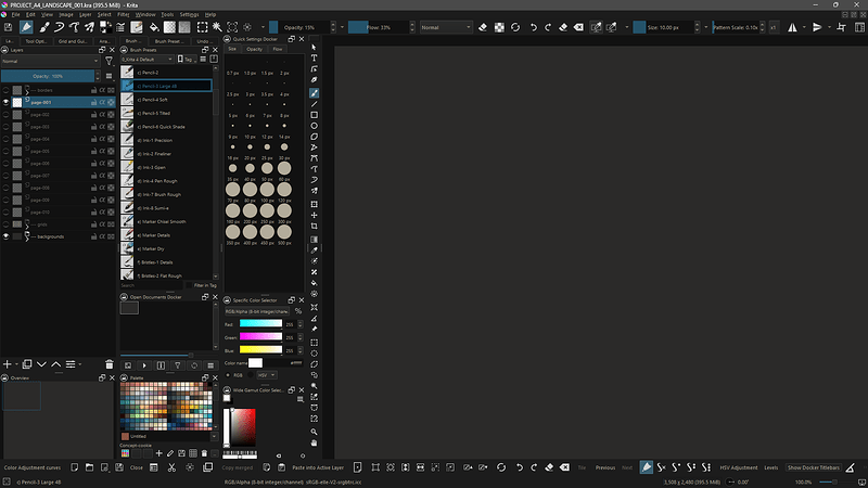 Krita SK TGold XDark Theme Pack - [14 color themes] - FREE - Brushes ...