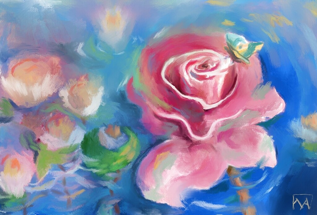 flowers in water - Finished Artworks - Krita Artists