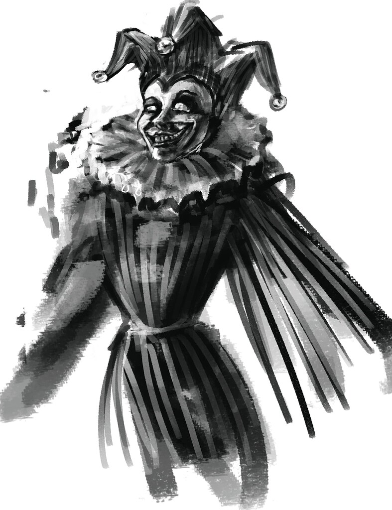 Random Clown Sketch - sketchbook - Krita Artists