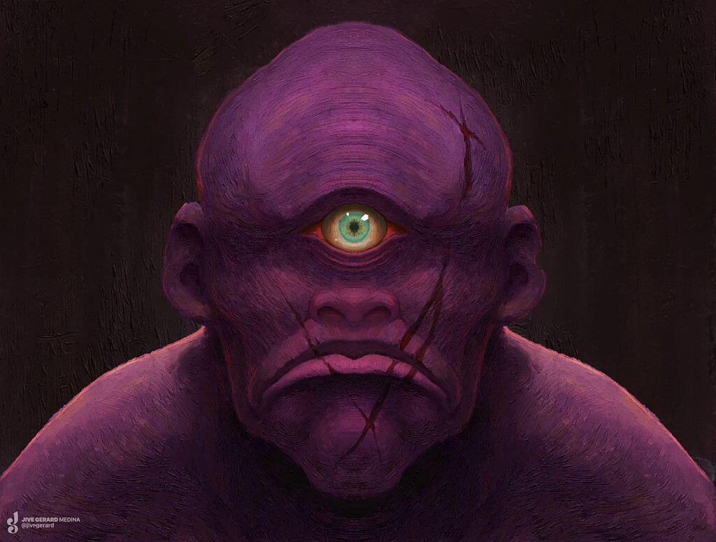 One sad cyclops - Finished Artworks - Krita Artists
