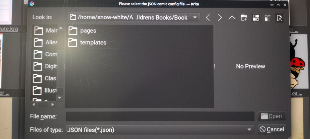 Comic Manager Does Not See Comic.json file - General Questions - Krita ...
