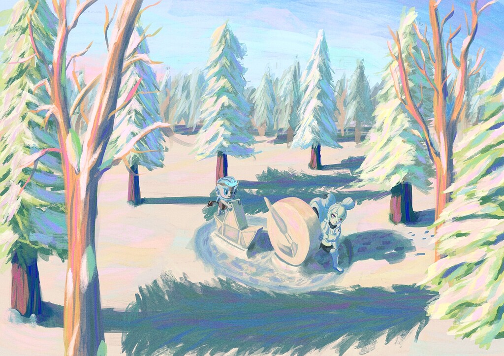 Kiki and Leon Having a Snow Sculpture Contest - Four Seasons Journey of ...