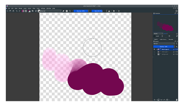 Desktop shows through semi-transparent pixels on transparent background ...