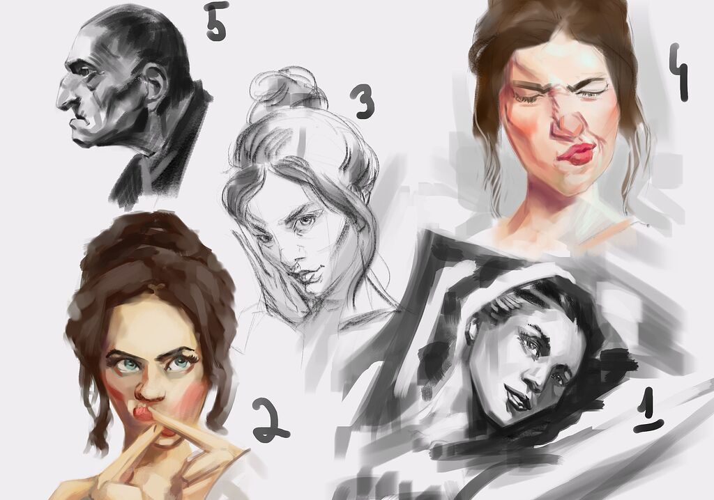 Portrait training - sketchbook - Krita Artists