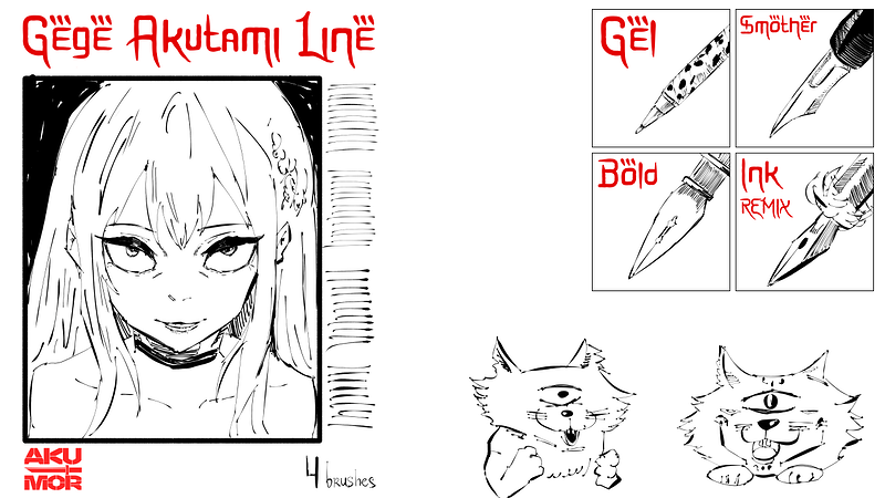 Gege Akutami line brushes - Brushes and Bundles - Krita Artists