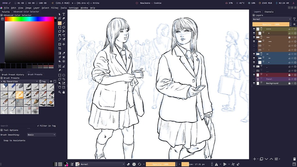 Inking comic pages - Work In Progress - Krita Artists