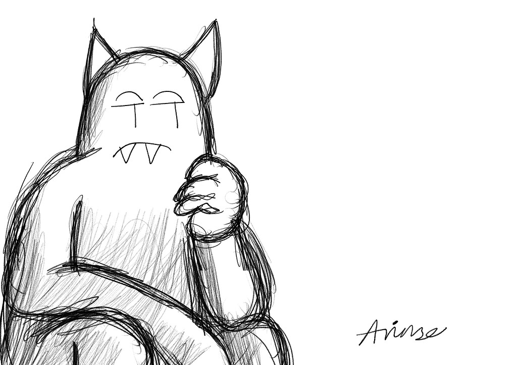 Monster Thinking - sketchbook - Krita Artists