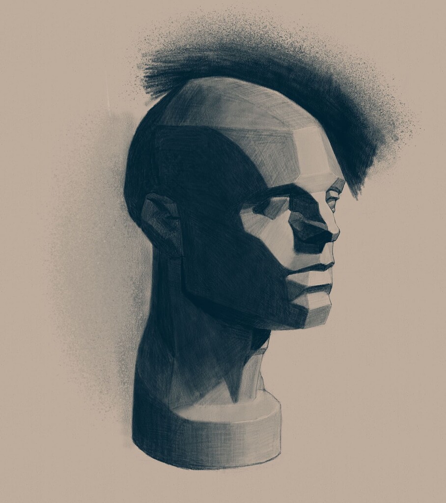 Asaro Head Drawing - Finished Artworks - Krita Artists