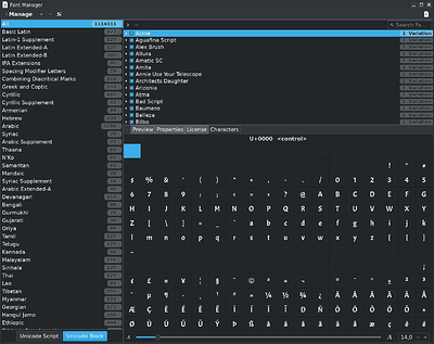 [Font] load font files, font specification by character type.etc ...