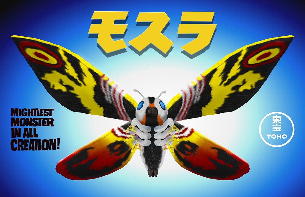 Mothra poster - Finished Artworks - Krita Artists