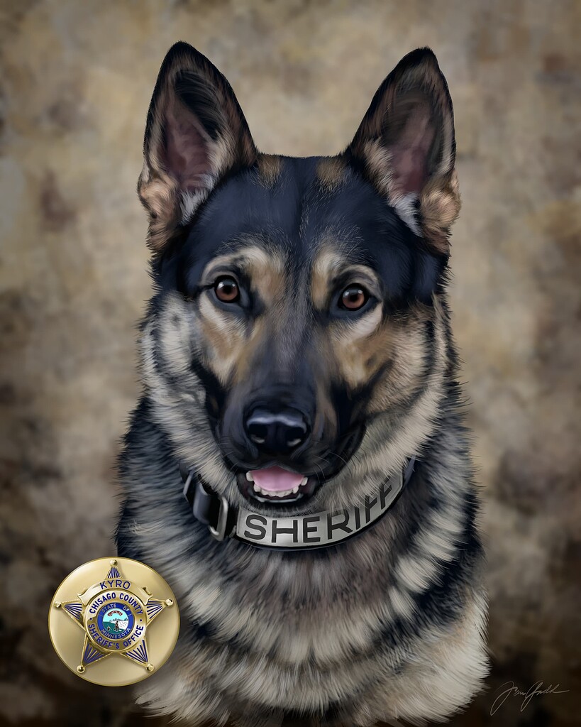 K9 Officer Portraits - Finished Artworks - Krita Artists