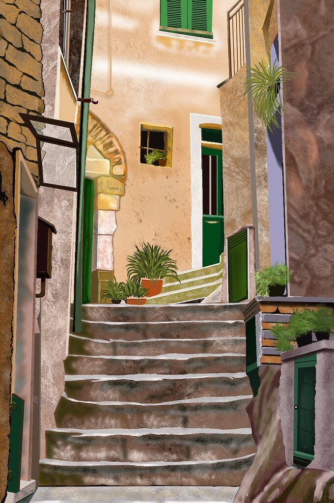 Back alley Italy - Finished Artworks - Krita Artists