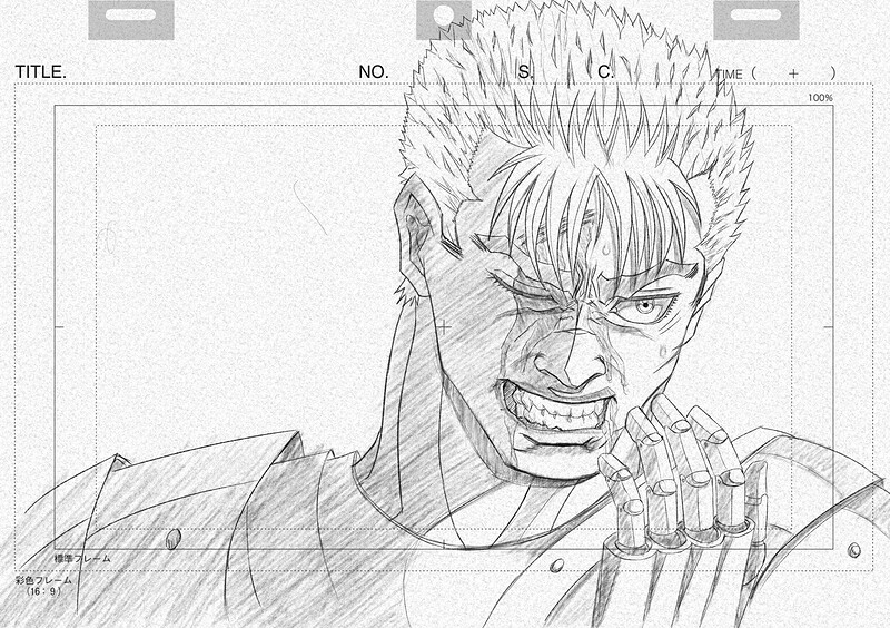 Skecht drawing with the style of anime Genga - Finished Artworks ...