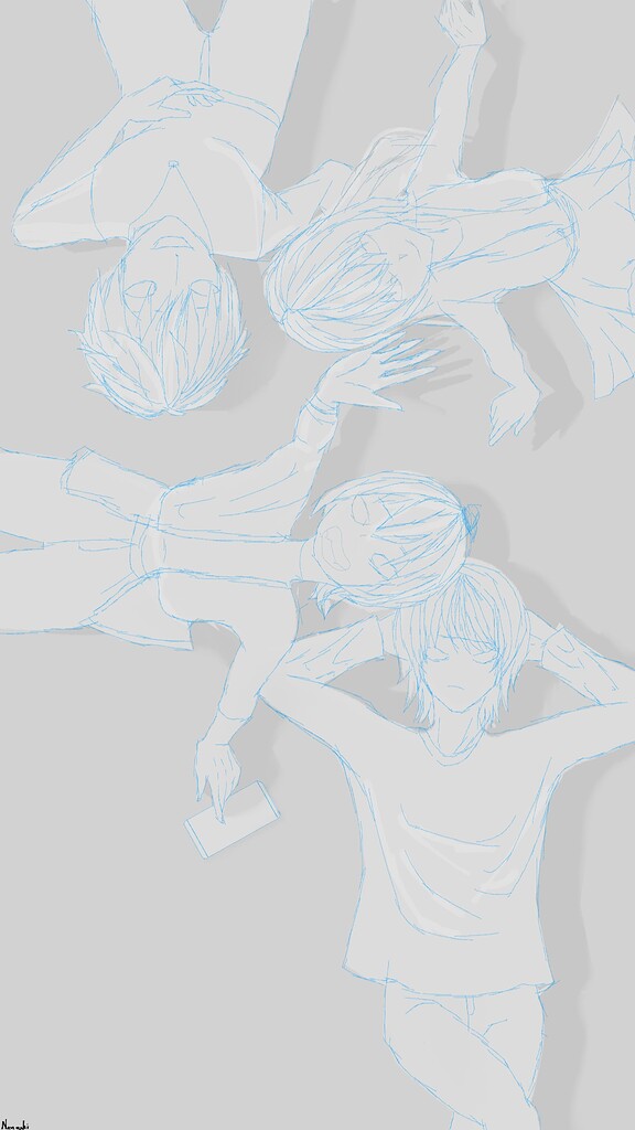 Sketch for my webtoon's poster - Finished Artworks - Krita Artists