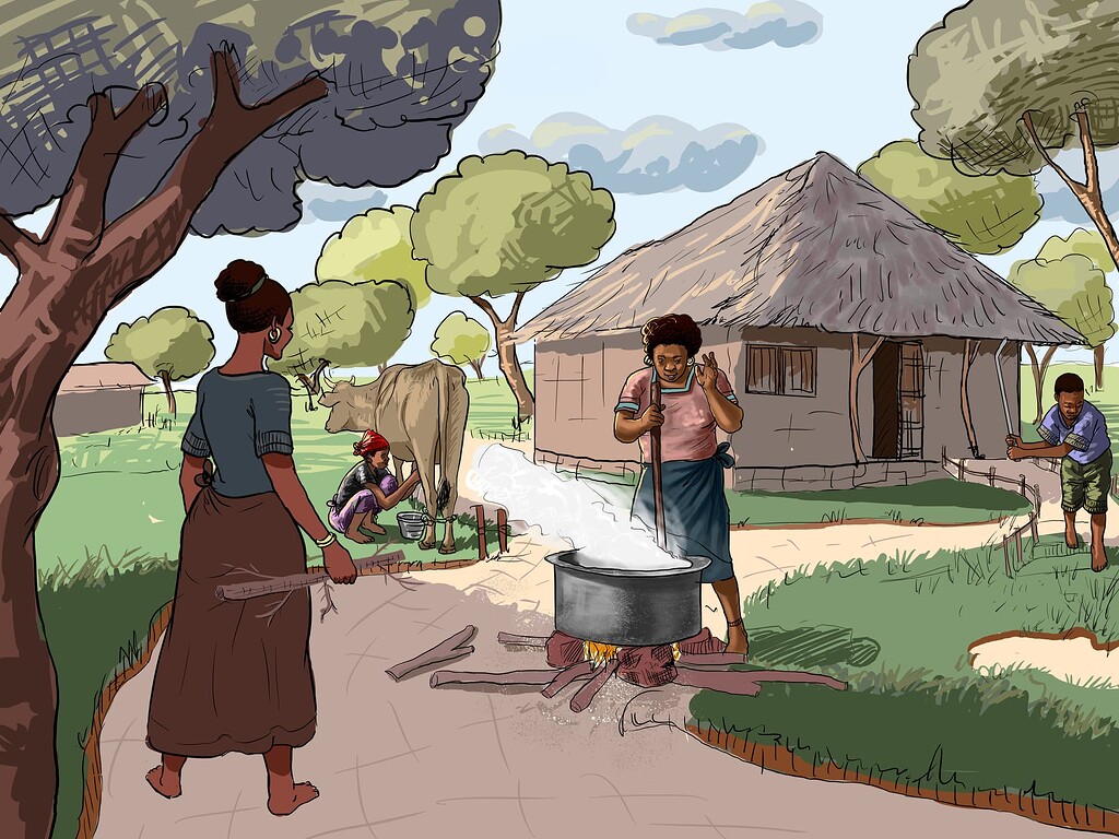 African Homestead - Finished Artworks - Krita Artists