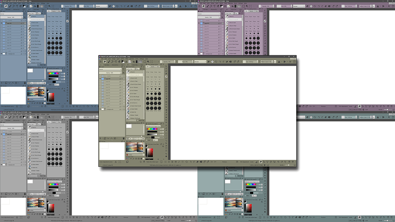 Krita SK Pale Theme Pack - [7 color themes] - FREE - Brushes and ...