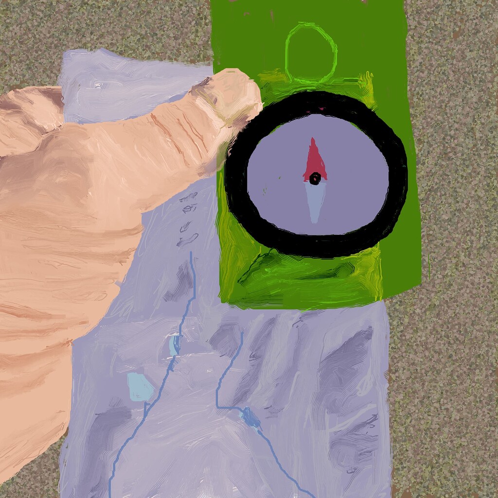 Map and Compass - Finished Artworks - Krita Artists