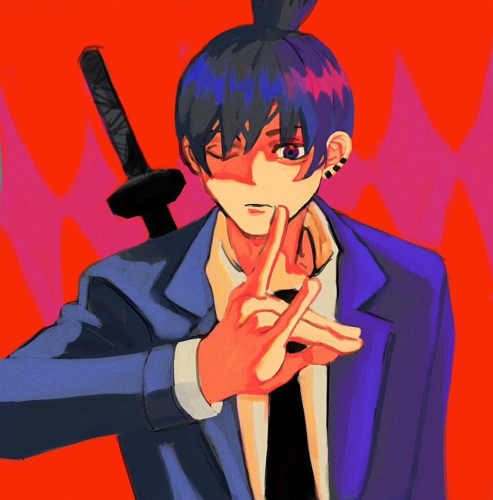 Aki from Chainsaw Man - Finished Artworks - Krita Artists