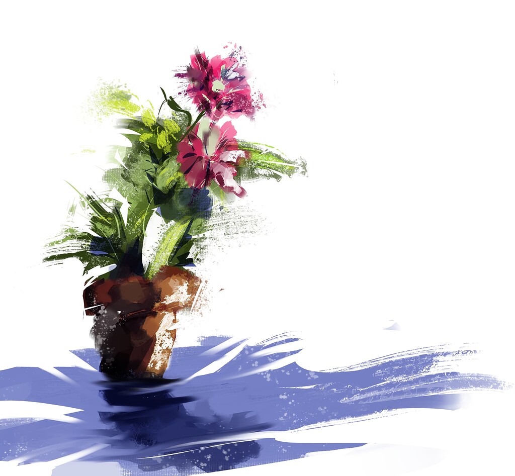 Test mixed brushes flowers_1 - Finished Artworks - Krita Artists