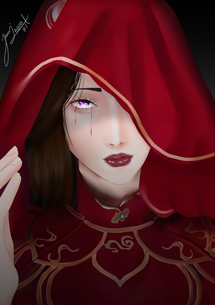 Crying blood - Finished Artworks - Krita Artists