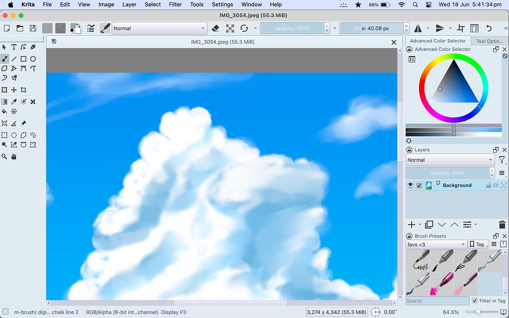 Baby blue theme for krita