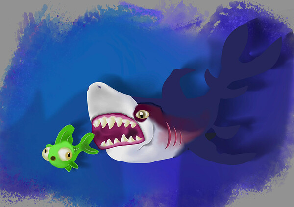 First time using Krita - Cartoon Shark - Work In Progress - Krita Artists
