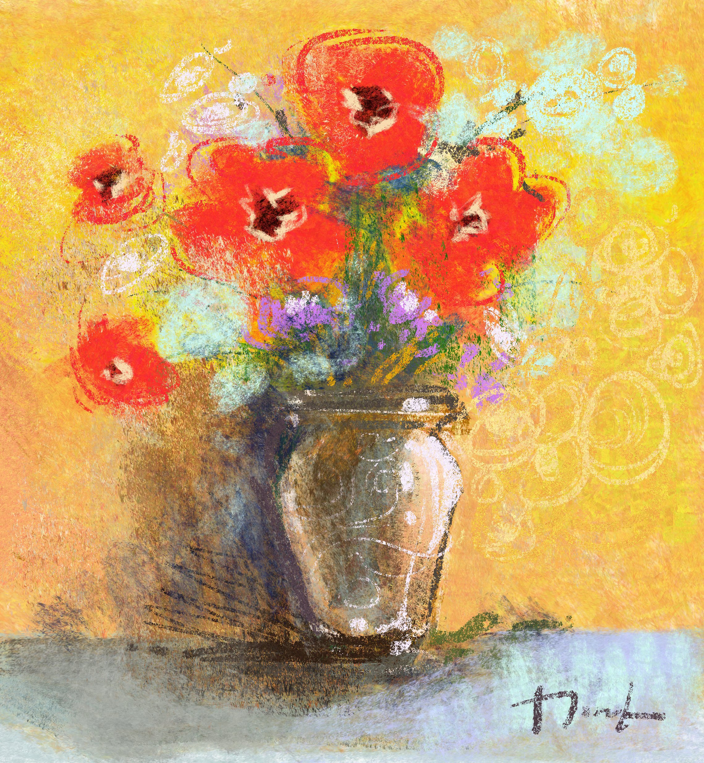 Flowers with Dirty Chalks - Finished Artworks - Krita Artists