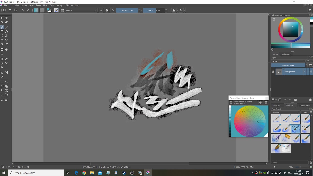Watercolor brushes making weird shapes around - Input Device Support - Krita Artists