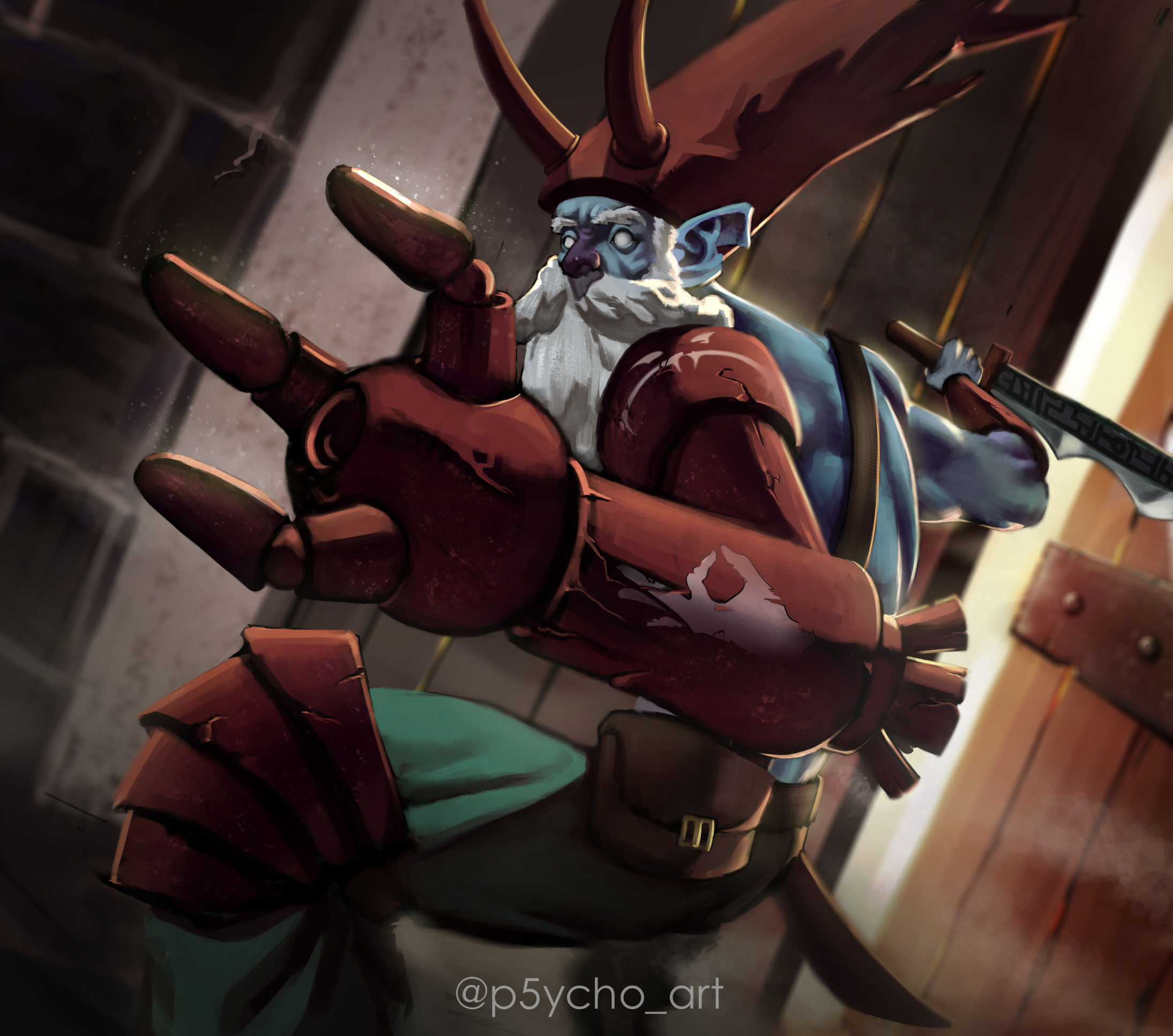 Mecha-Dwarf (FINISHED) - Finished Artworks - Krita Artists