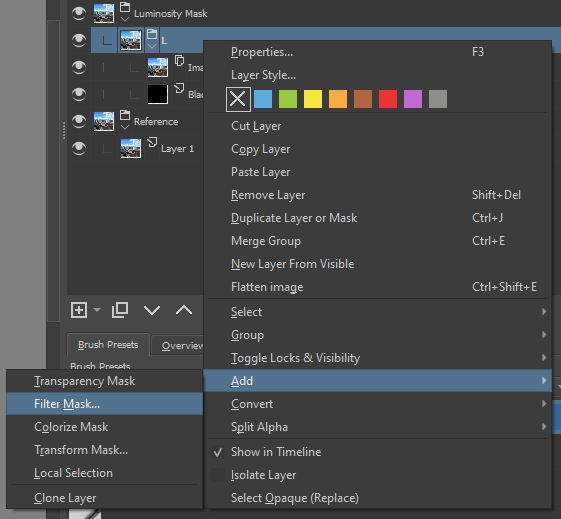 Pat David Luminosity Mask Tutorial for Krita 4.3+ - Tutorials - Krita ...