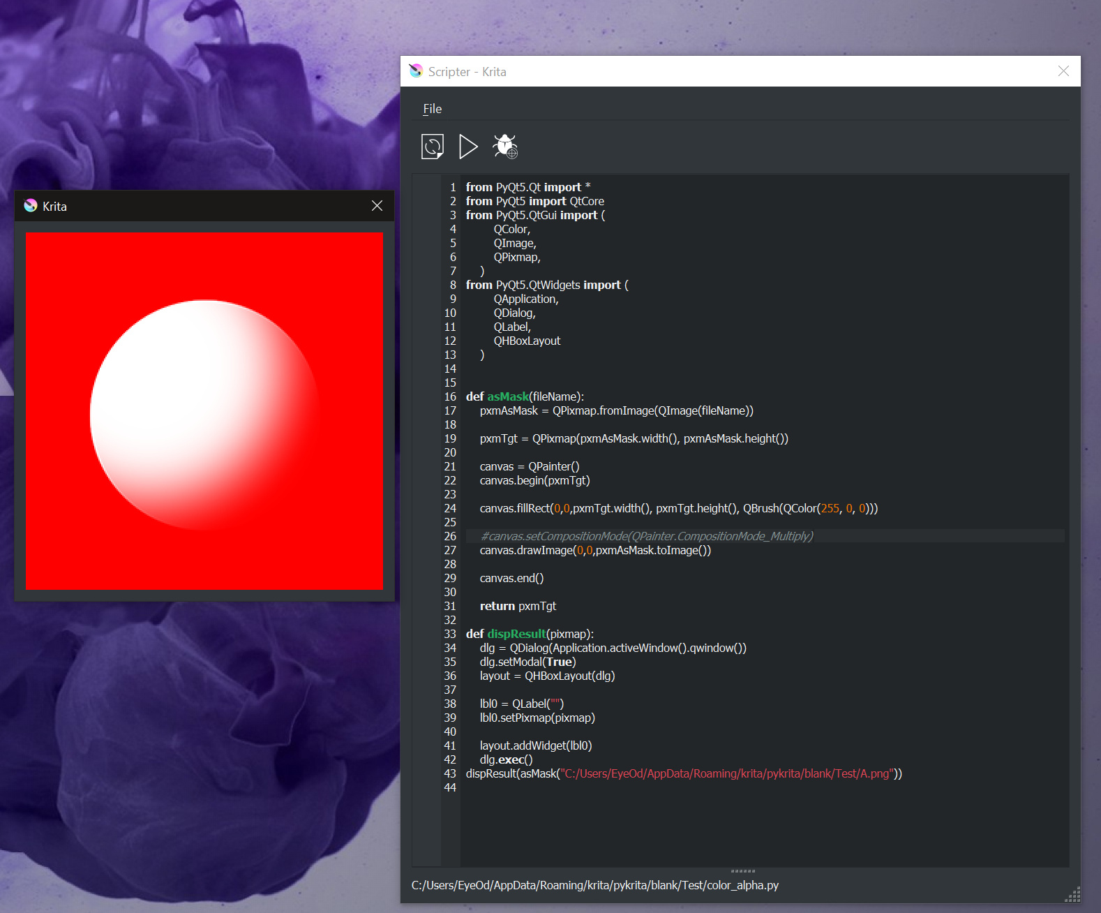 PyQt5 - Bitmap Mask Operations - Developer Questions - Krita Artists