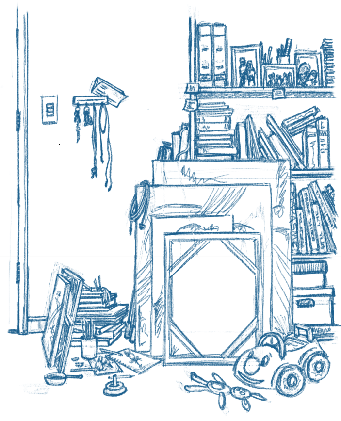 how to draw a messy room