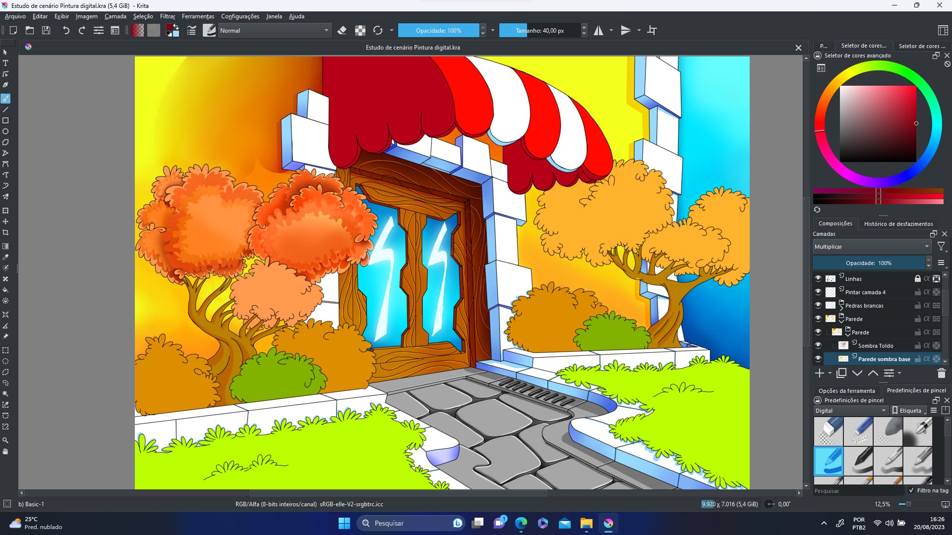 Cartoon scene Study - Work In Progress - Krita Artists
