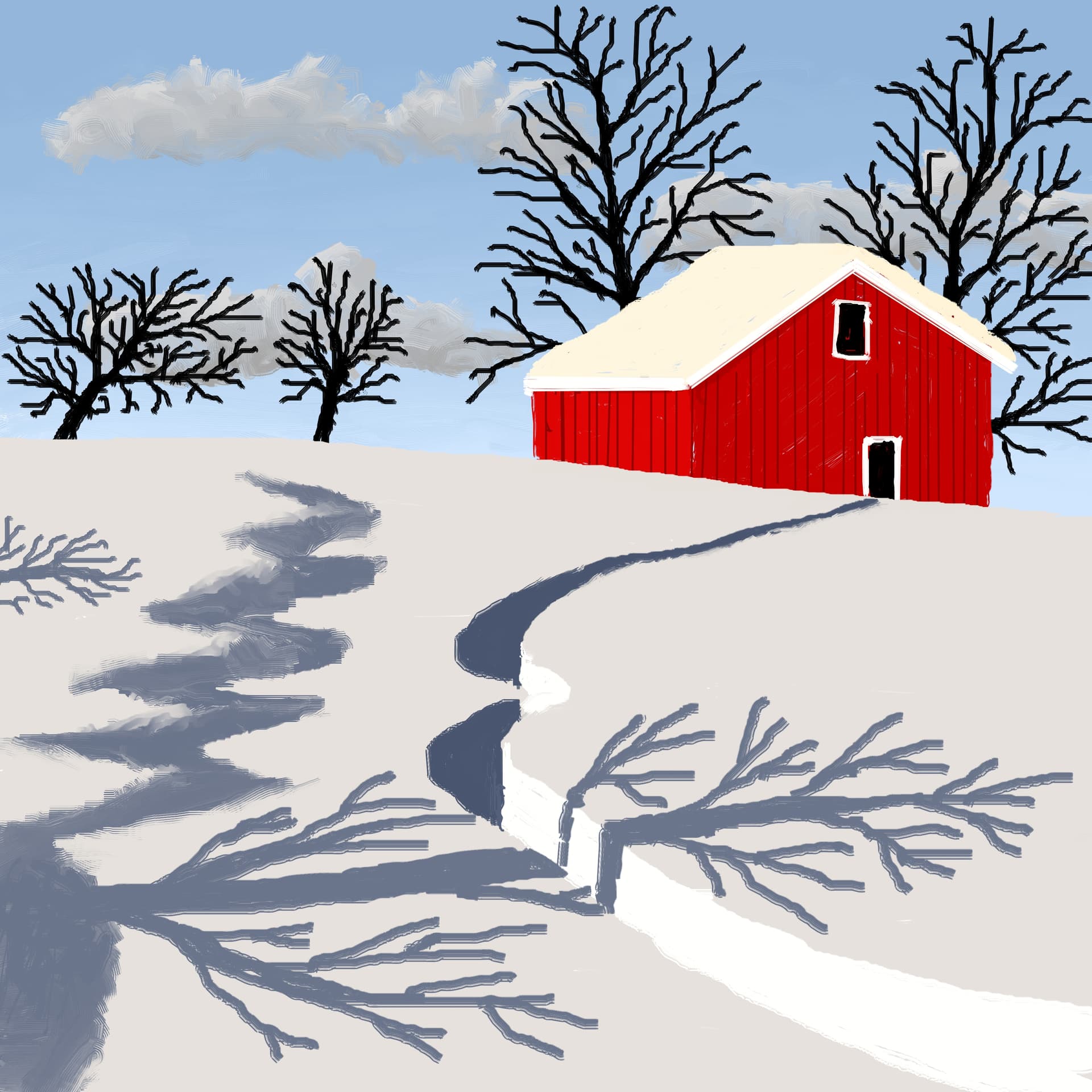 Snow Path - Finished Artworks - Krita Artists