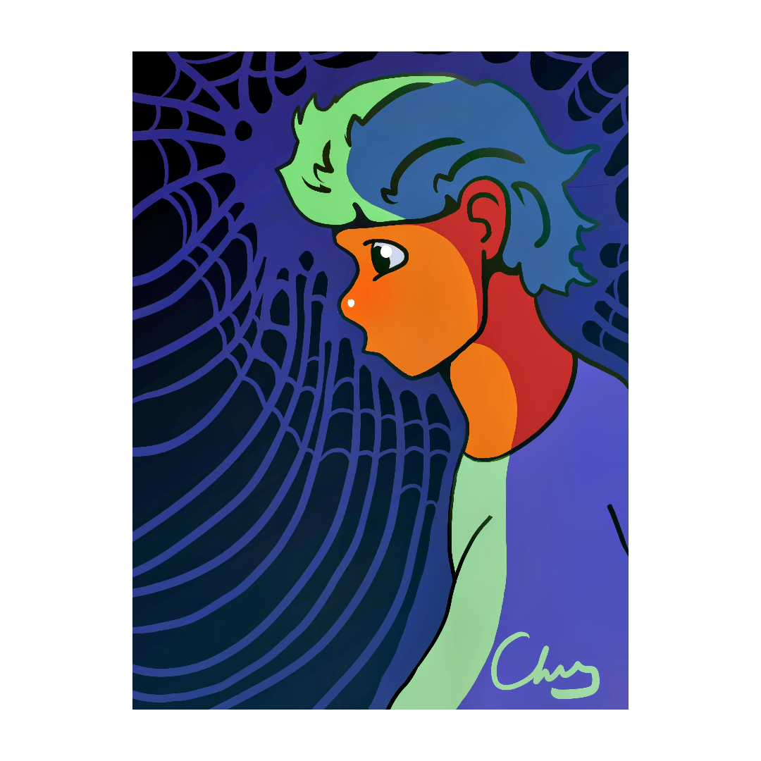 Stylized side view male - Original Illustration - Finished Artworks ...