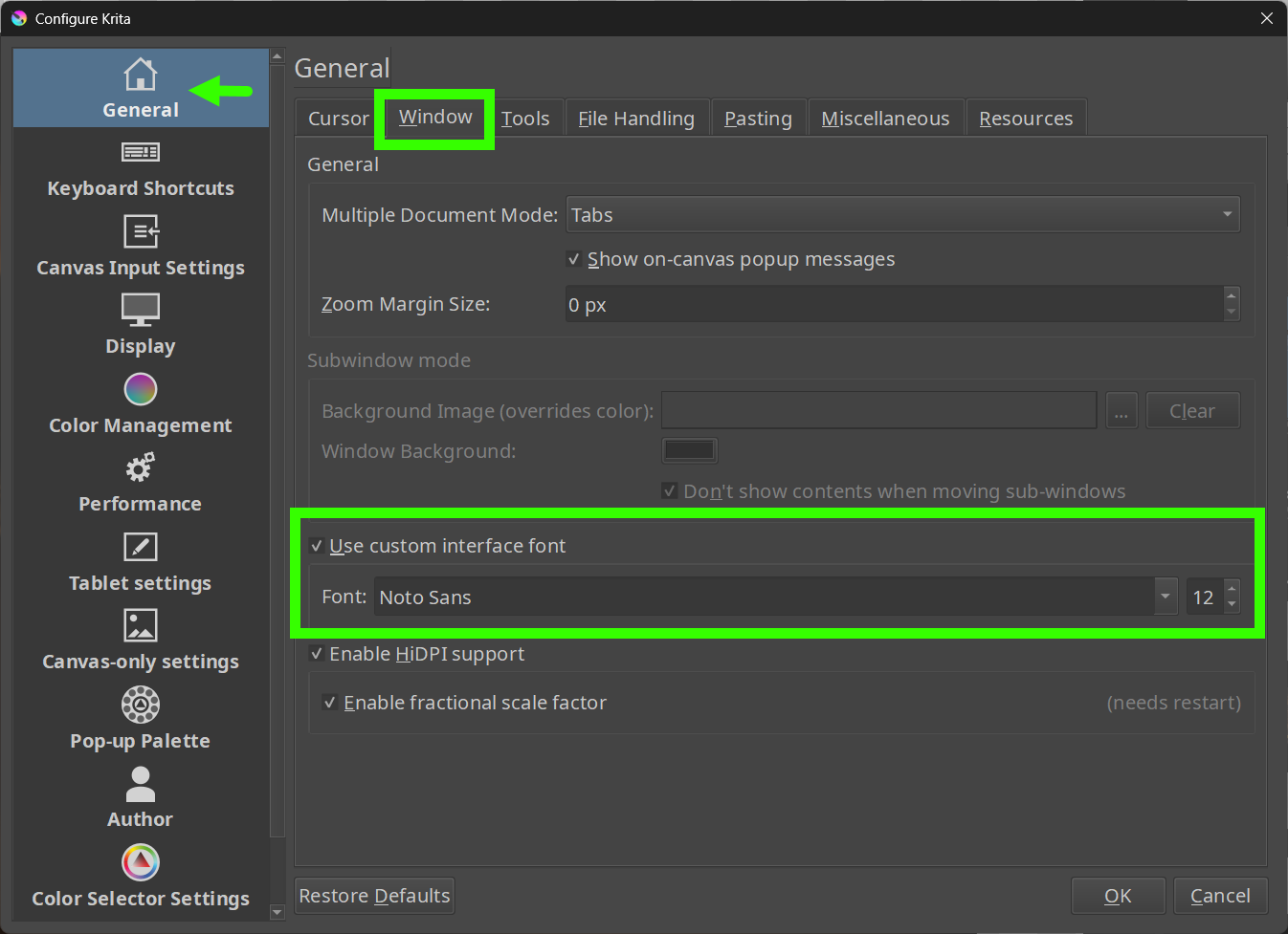 Changing UI font size of menu bar / layer text independently? - Basics & Interface - Krita Artists