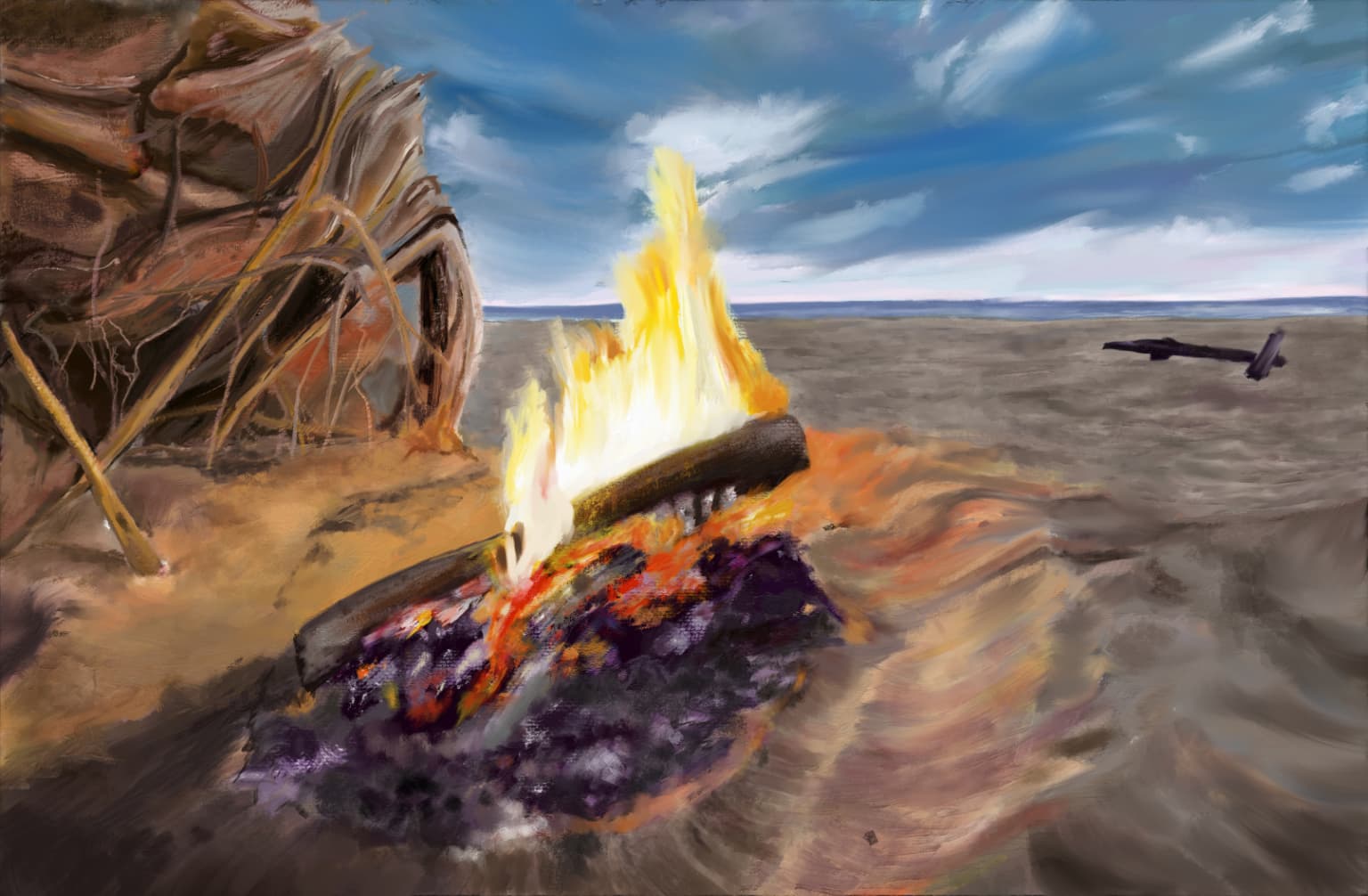 Campfire using V 5.x - Finished Artworks - Krita Artists