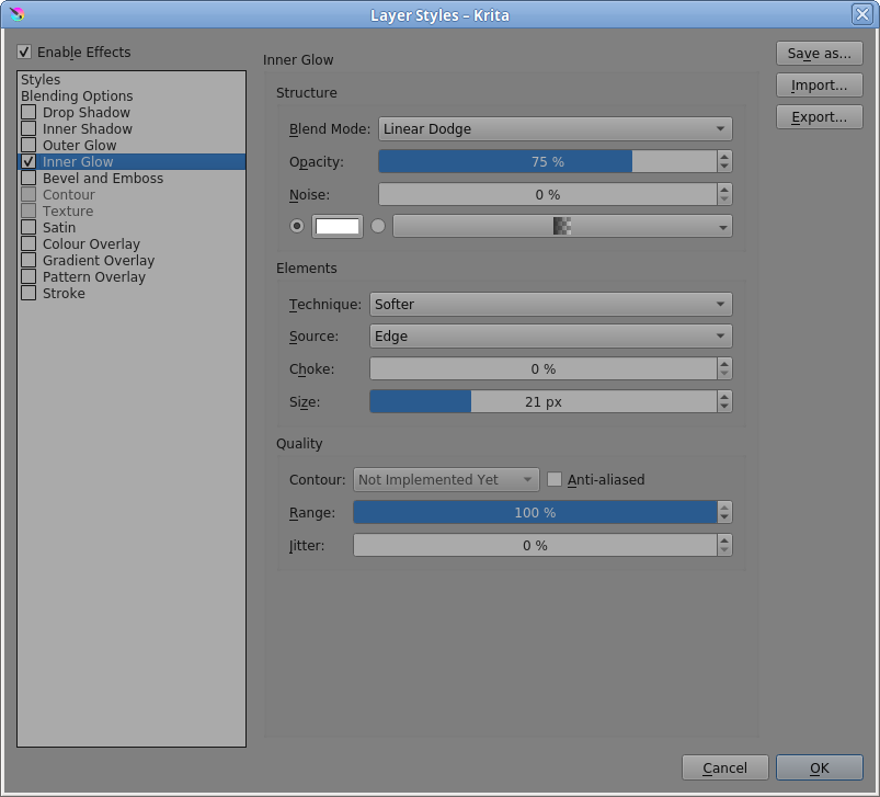 Layer Style, Bevel and Emboss Help - General Questions - Krita Artists