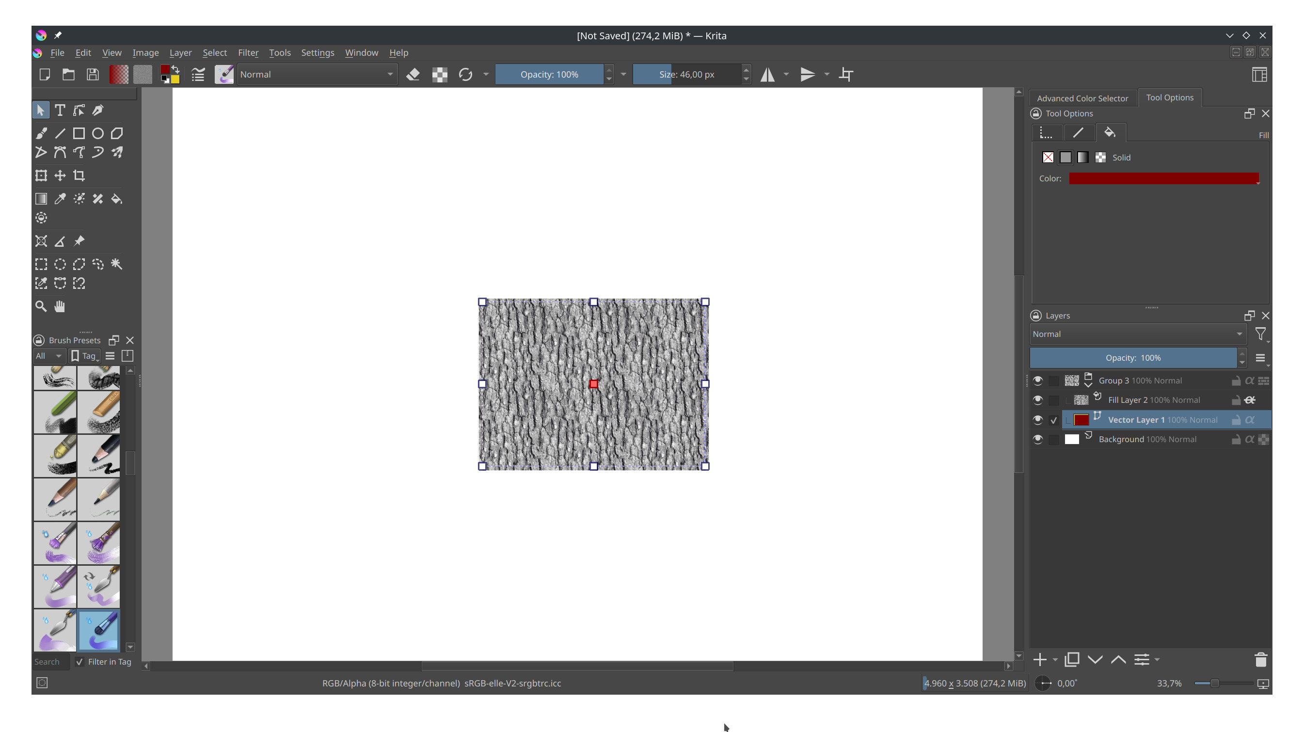 Using Pattern Fill Option Shapes Tool On Vector Layer Not Working 9104