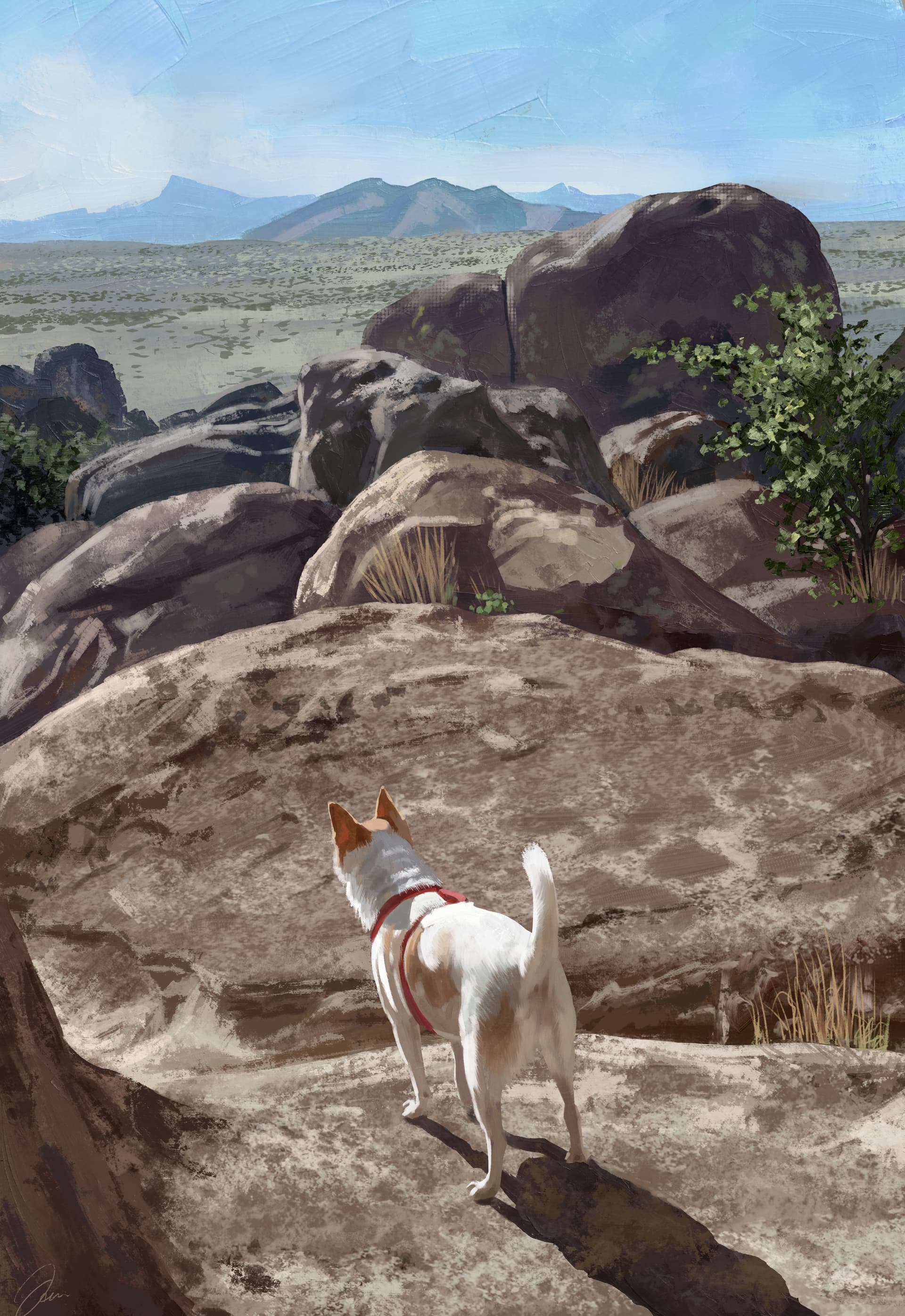 Dog on the Rocks - Finished Artworks - Krita Artists