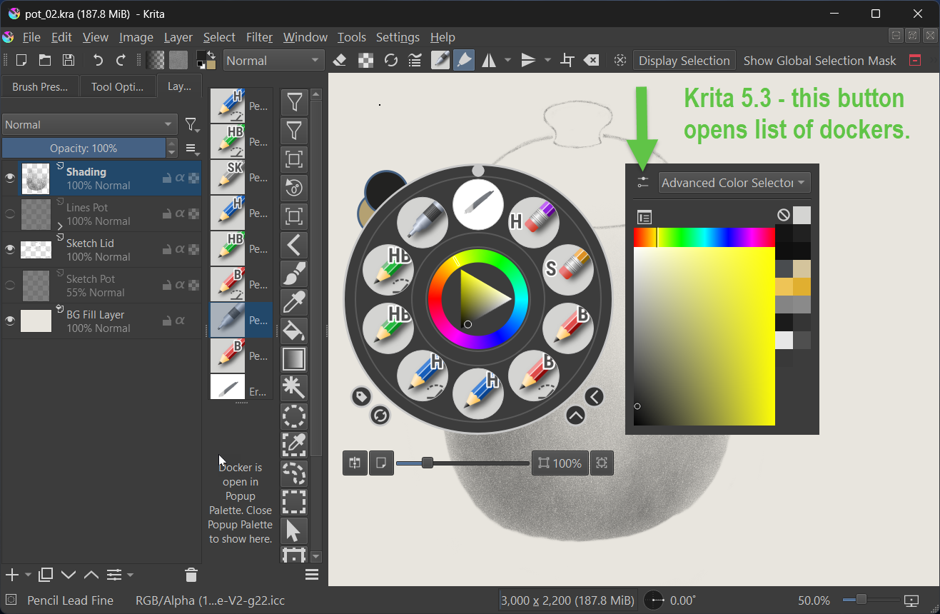 Shade selector via gesture shortcut - Basics & Interface - Krita Artists