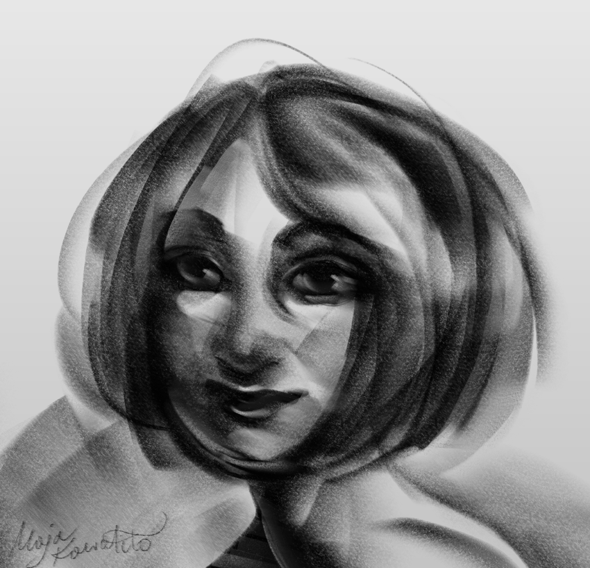 Tilted Pencil Sketch - Finished Artworks - Krita Artists